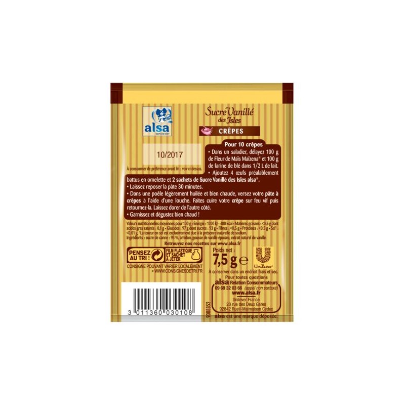 Sucre de canne vanillé ALSA