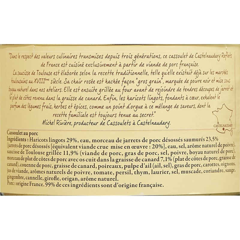 REFLETS DE FRANCE cassoulet REFLETS DE FRANCE