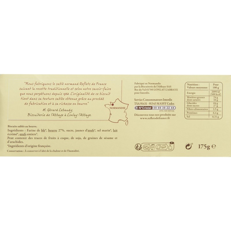 Biscuits sablés de Normandie REFLETS DE FRANCE