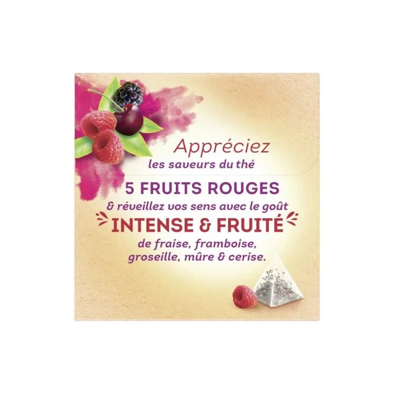 Thé noir 5 fruits rouges LIPTON la boite de 20 sachets - 34 g
