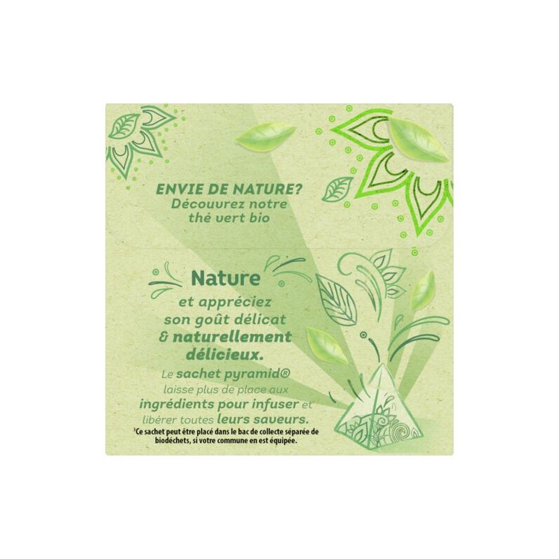 Thé vert bio LIPTON les 20 sachets - 28g