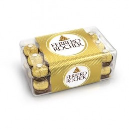 Rocher chocolat au lait noisettes FERRERO ROCHER la boite de 30 rochers 375g