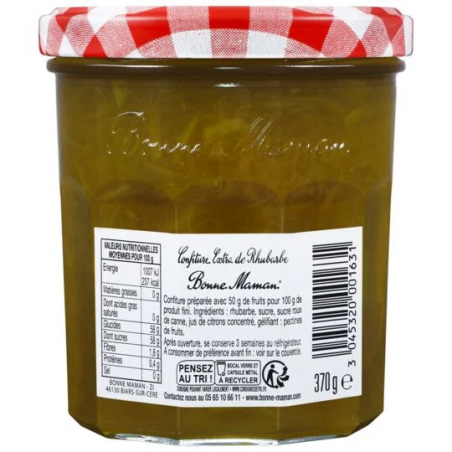 Confiture rhubarbe BONNE MAMAN