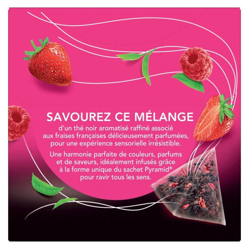 Thé noir fruits rouges à la fraise de France LIPTON