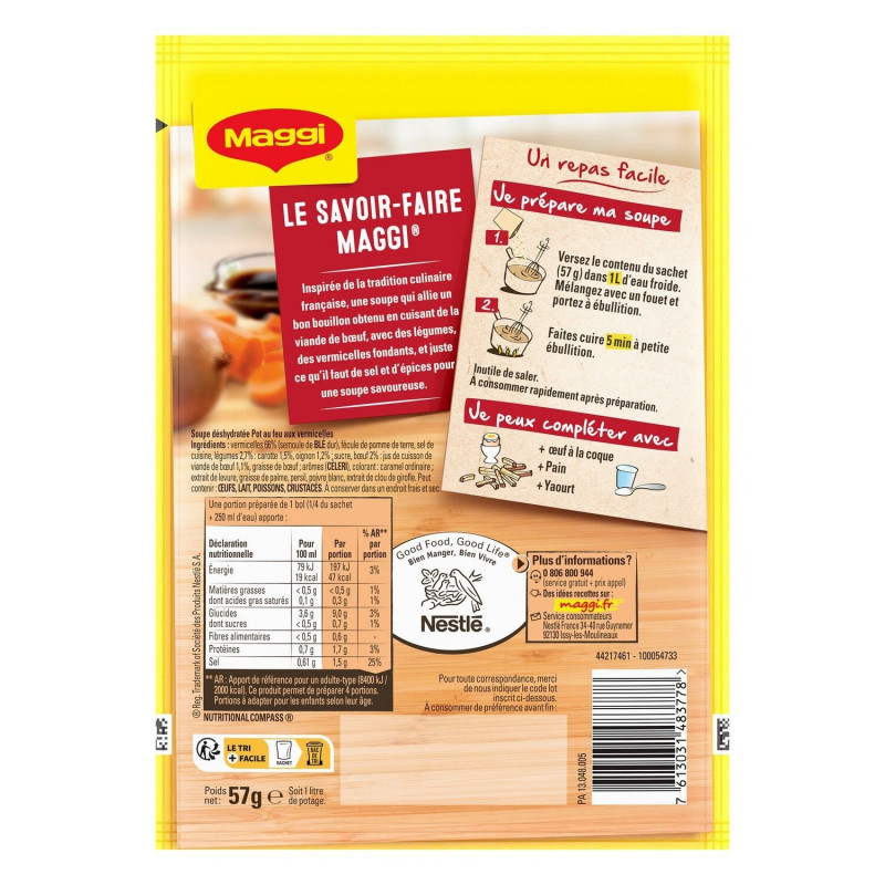 MAGGI dehydrated pot-au-feu vermicelli soup