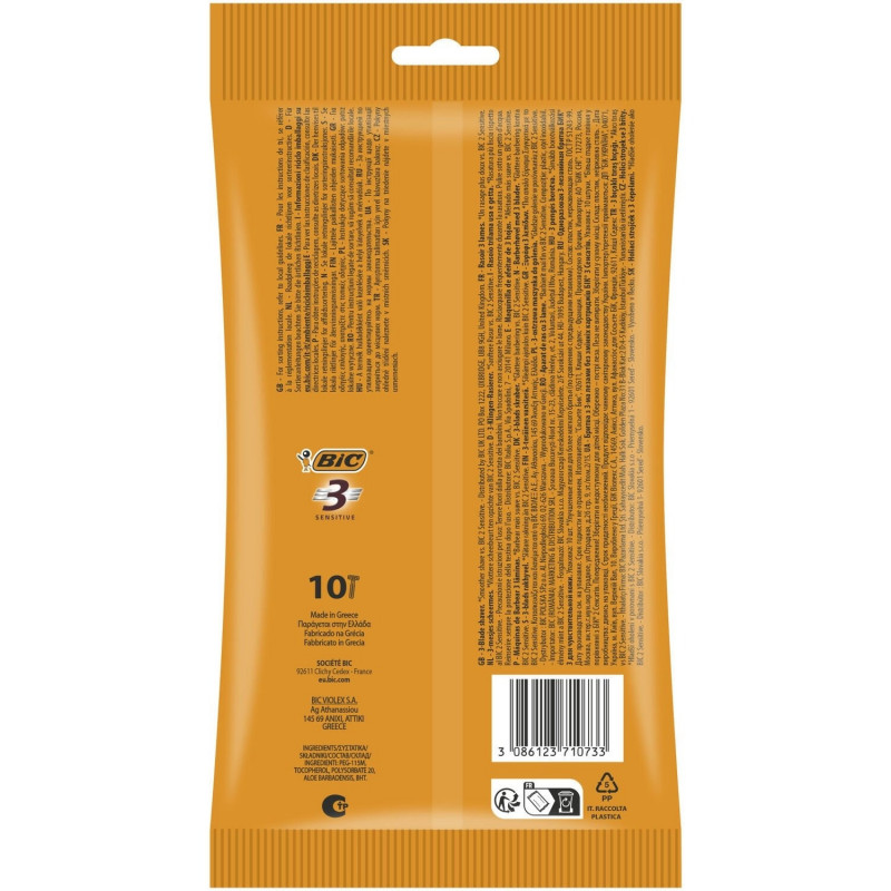 BIC Men's Sensitive 3-Blade Softer Disposable Razor