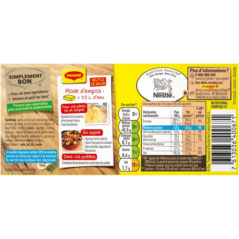 MAGGI defatted beef broth